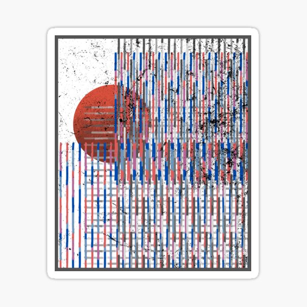 "ART 66 RED SUN" Sticker for Sale by SimplyEmpty | Redbubble