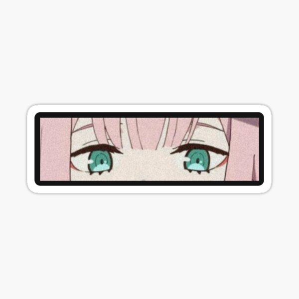 "Cute Manga Anime Zero Two Eyes " Sticker for Sale by UrFavB | Redbubble