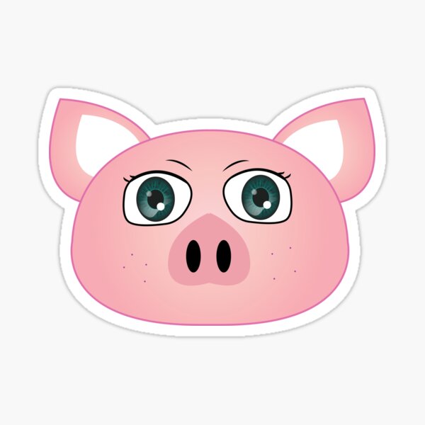 "Cute pig face" Sticker for Sale by L-I-G-H-T | Redbubble