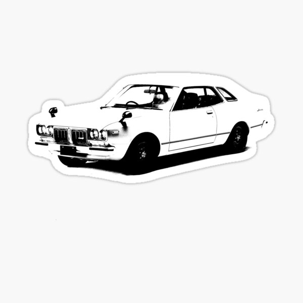 "Datsun Bluebird 200B Coupe 1976" Sticker for Sale by DatsunStyle ...