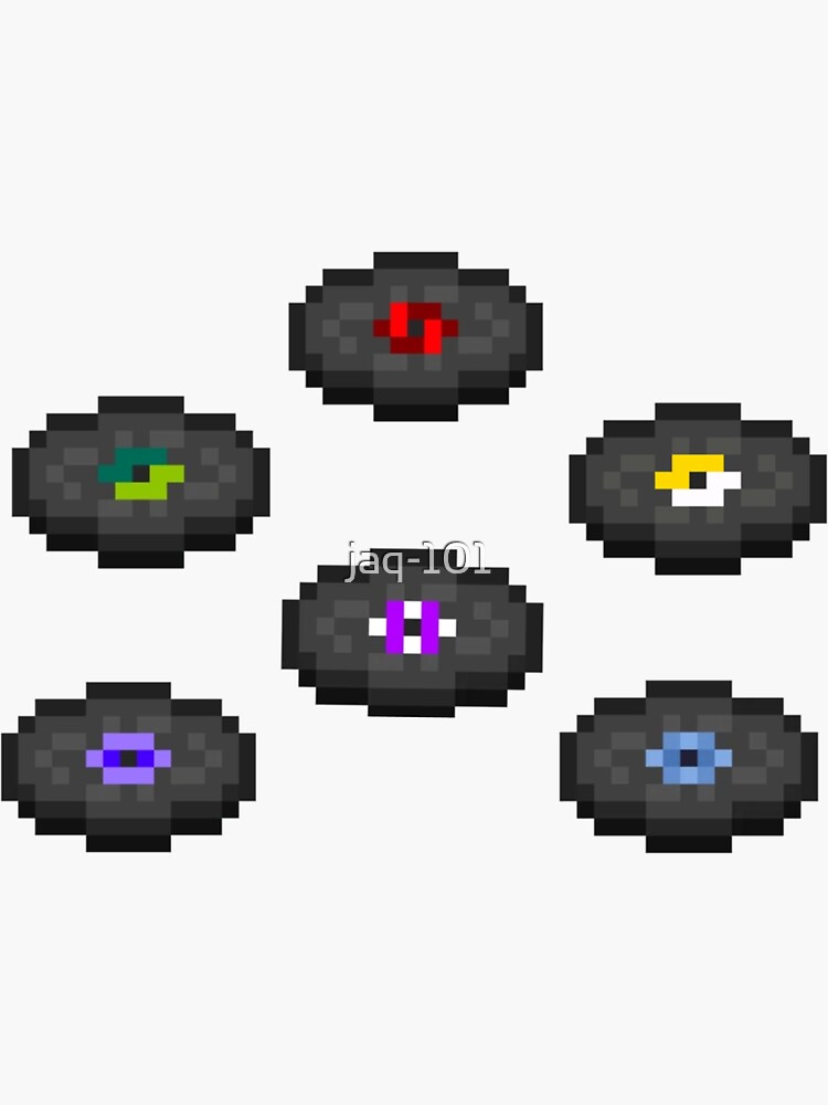 "Minecraft Record Discs" Sticker for Sale by jaq-101 | Redbubble
