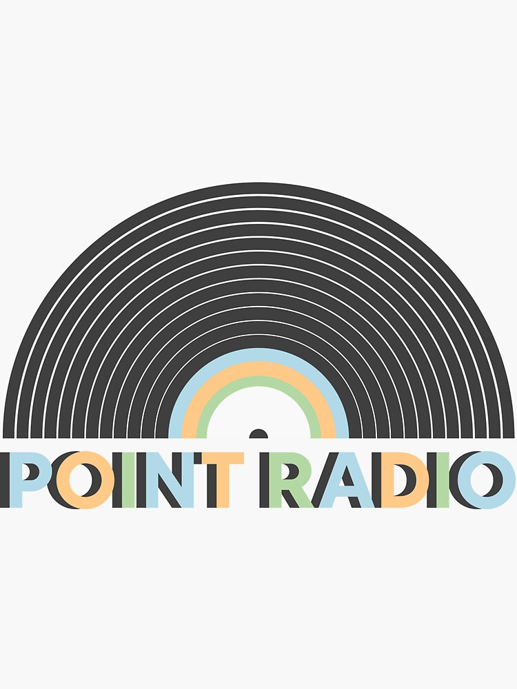 "POINT RADIO HALF RECORD" Sticker for Sale by PointRadio | Redbubble