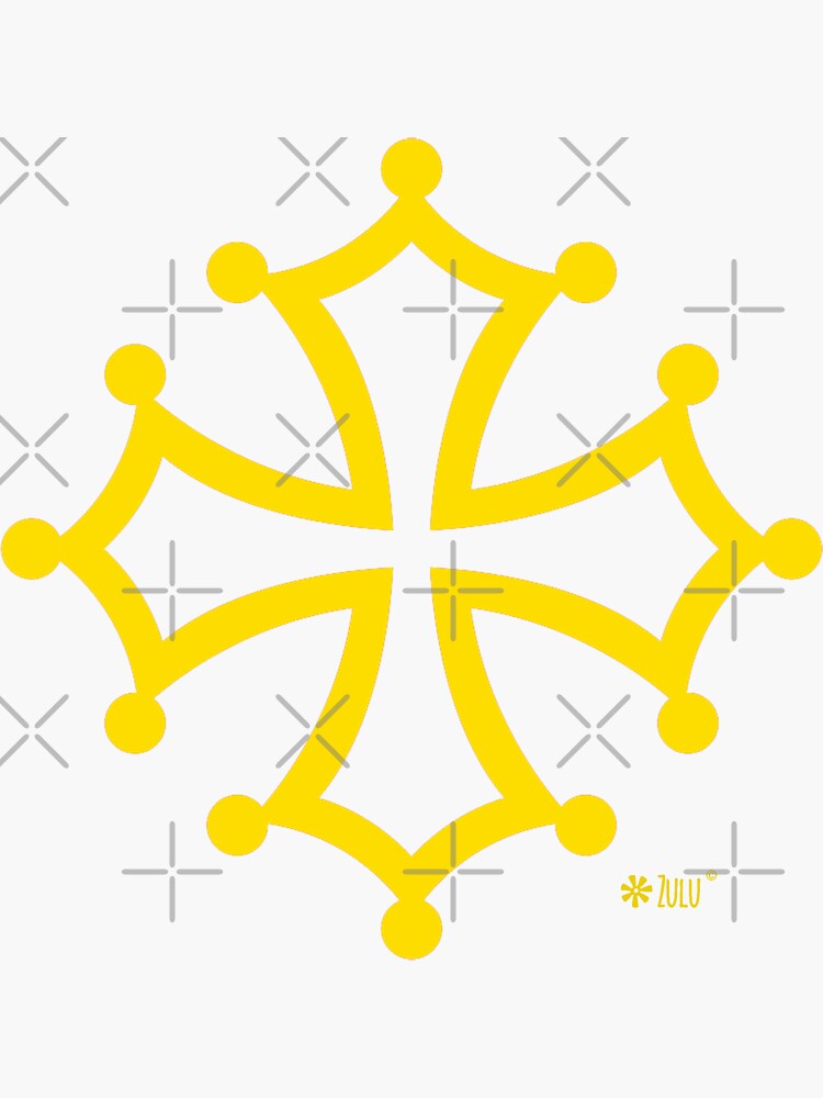 "Occitan Cross" Sticker for Sale by ZuluHistoryTees | Redbubble