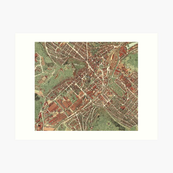 "Vintage Map of Heidenheim, Germany" Art Print for Sale by gin-nek-shop ...