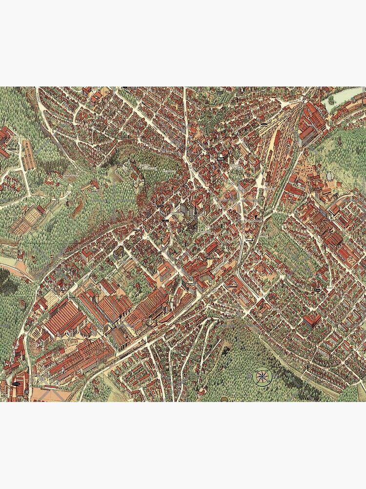 "Vintage Map of Heidenheim, Germany" Art Print for Sale by gin-nek-shop ...