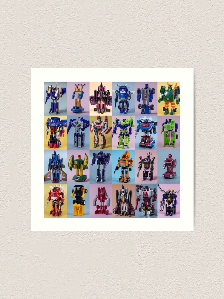 "Transformers G1 S2 Collage" Art Print for Sale by TFsquareone | Redbubble