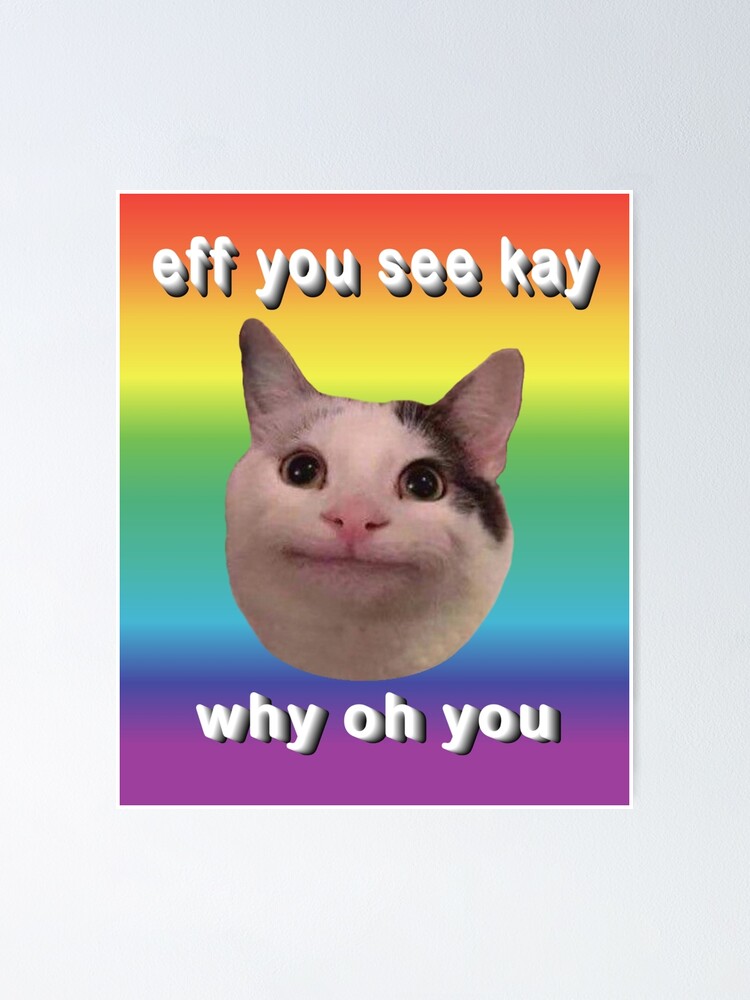 "eff you see kay why oh you cat" Poster by belaidamal | Redbubble