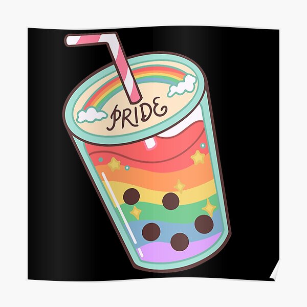 "LGBTQ Pride - Boba Tea" Poster for Sale by StephenMollie | Redbubble
