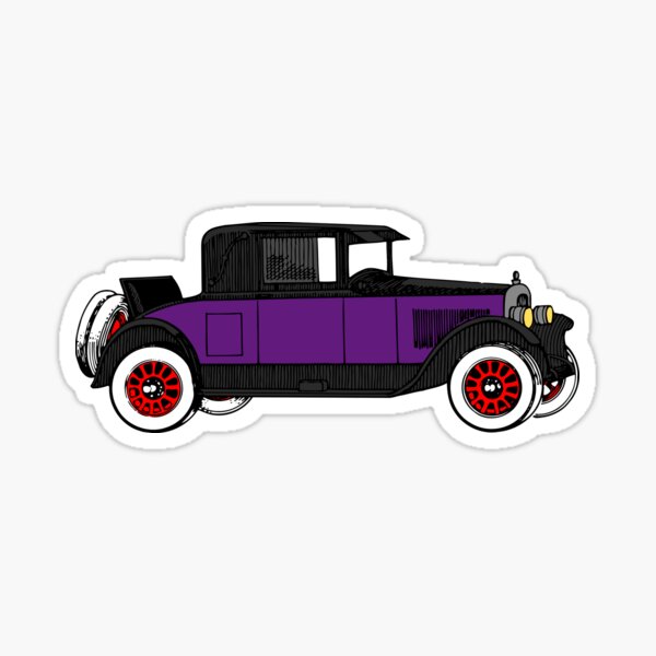 "Purple and black 1920s car" Sticker for Sale by saccharo | Redbubble