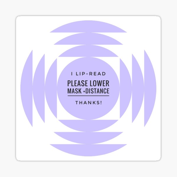 "Purple Deaf/deaf/Hard of Hearing Circles Deaf Awareness Reusable Mask ...