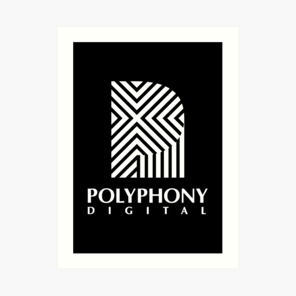 "Polyphony Digital (ポリフォニー・デジタル) White Logo" Art Print for Sale by ...