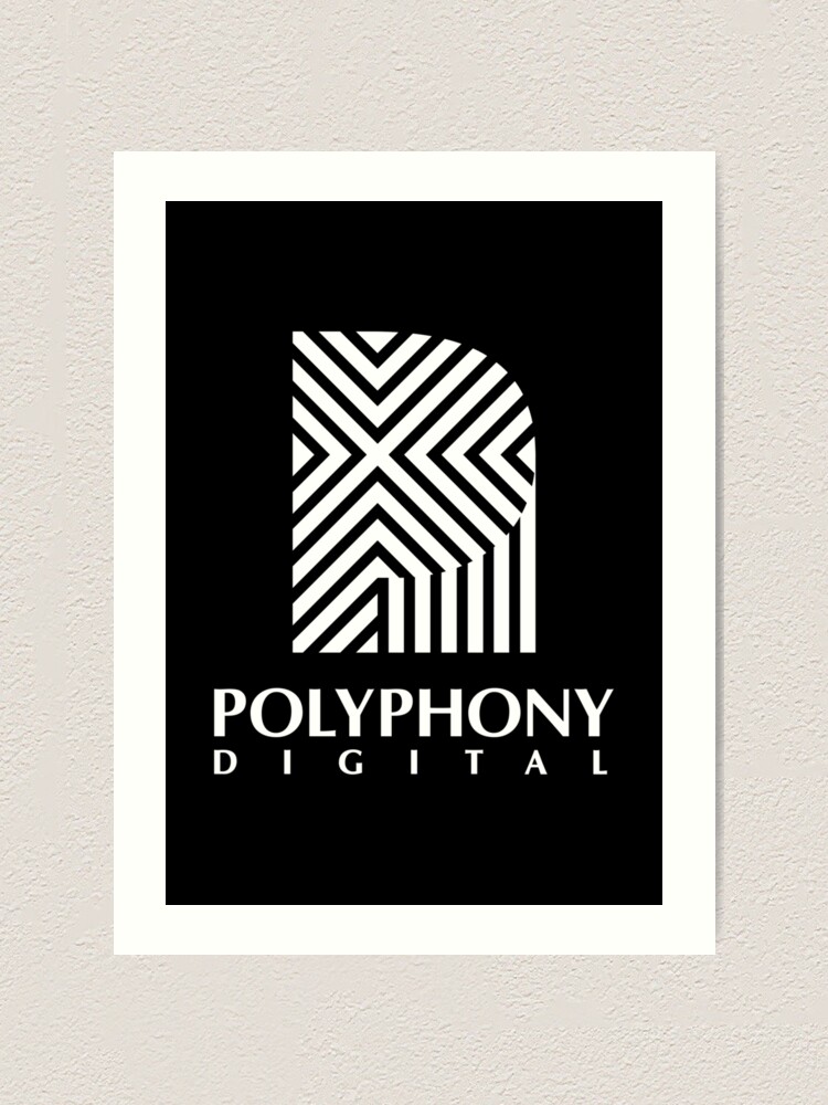 "Polyphony Digital (ポリフォニー・デジタル) White Logo" Art Print for Sale by ...