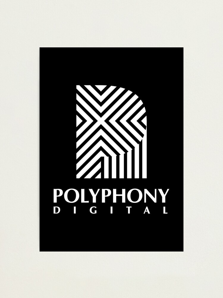 "Polyphony Digital (ポリフォニー・デジタル) White Logo" Photographic Print by ...