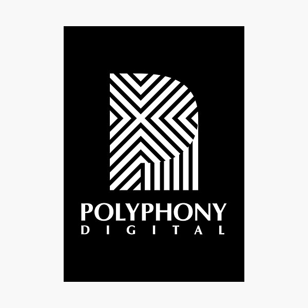 "Polyphony Digital (ポリフォニー・デジタル) White Logo" Photographic Print by ...