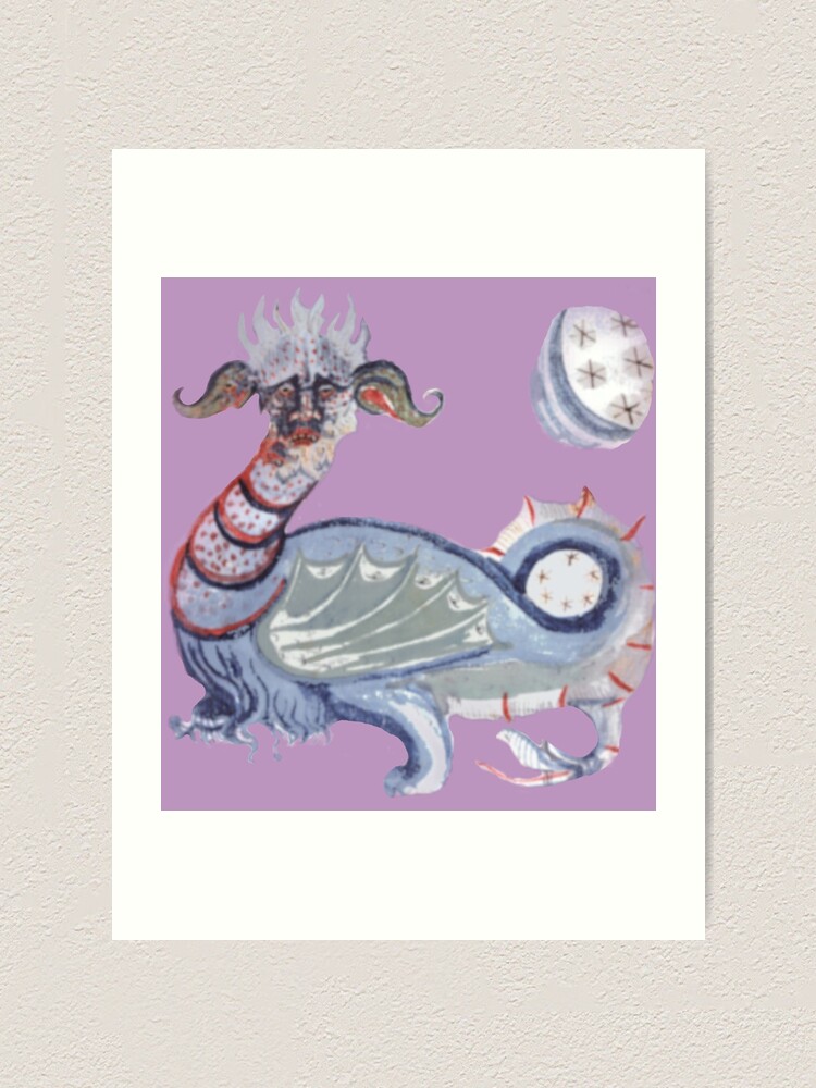 "Codex Gigas Dragon" Art Print for Sale by TheWitchsWolf | Redbubble