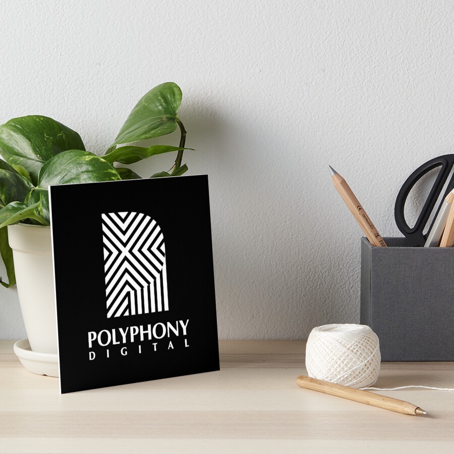 "Polyphony Digital (ポリフォニー・デジタル) White Logo" Art Board Print for Sale ...
