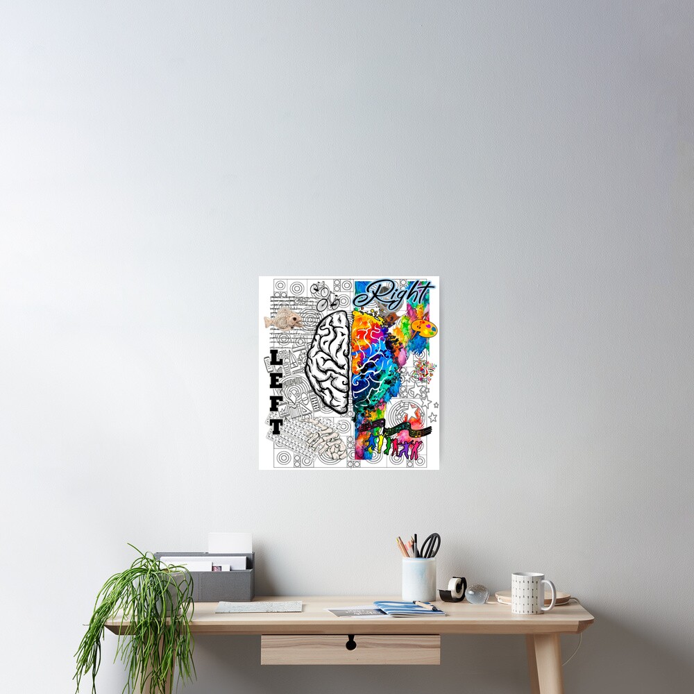 "Brain Left side right side" Poster by jennstore | Redbubble