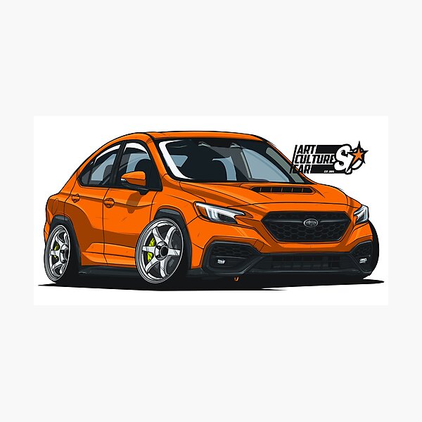 "2022 Cartoon WRX" Photographic Print for Sale by SprayPatrick | Redbubble