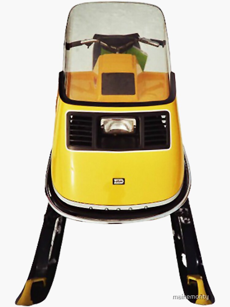 "Vintage snowmobile racing. One lunger racing. Yessah!" Sticker for ...