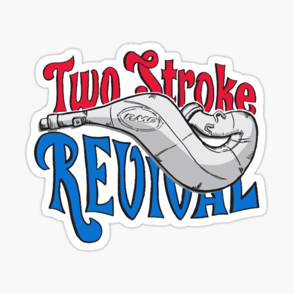 "Two stroke " Sticker by ABrightJeanie64 | Redbubble