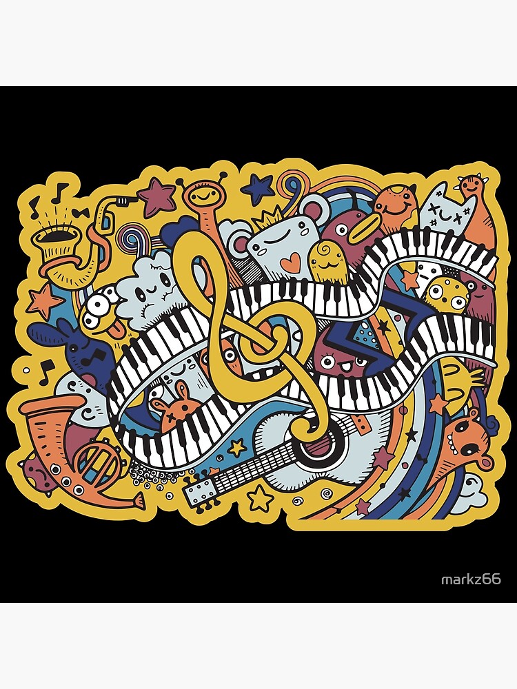 "Monsters Music Cute Monsters Playing Music for Musicians" Poster for ...