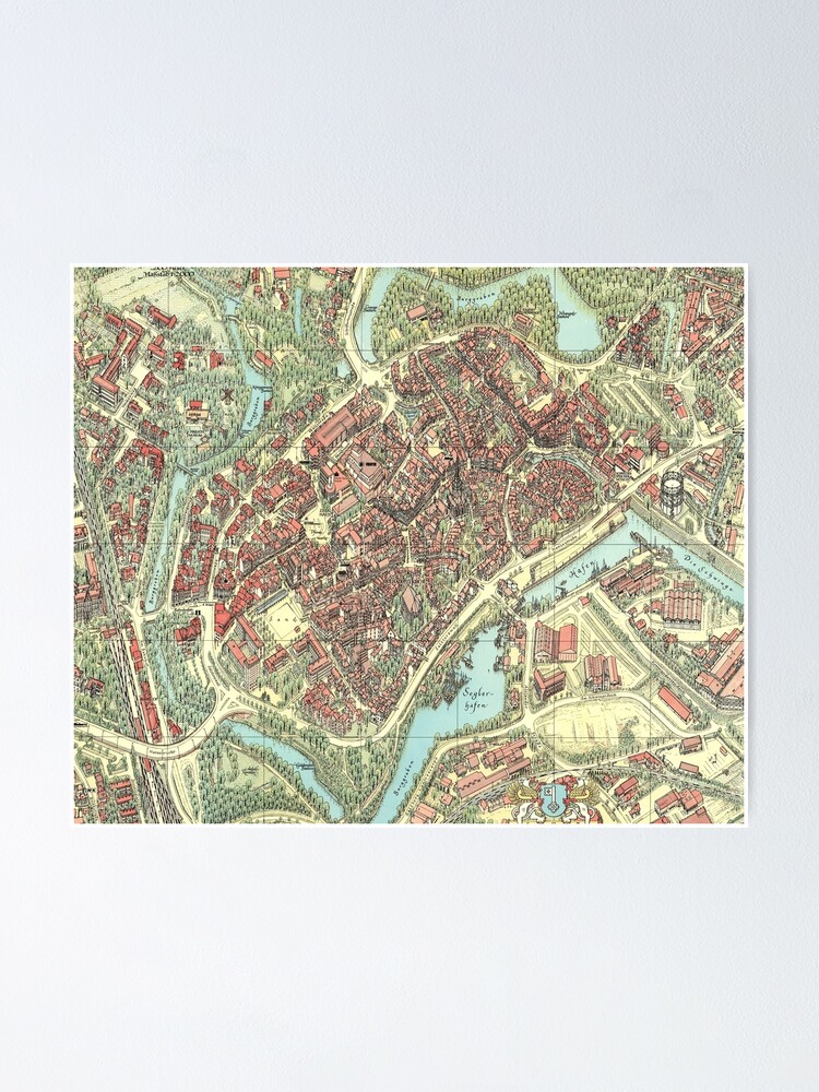 "Vintage Map of Stade, Germany" Poster by gin-nek-shop | Redbubble