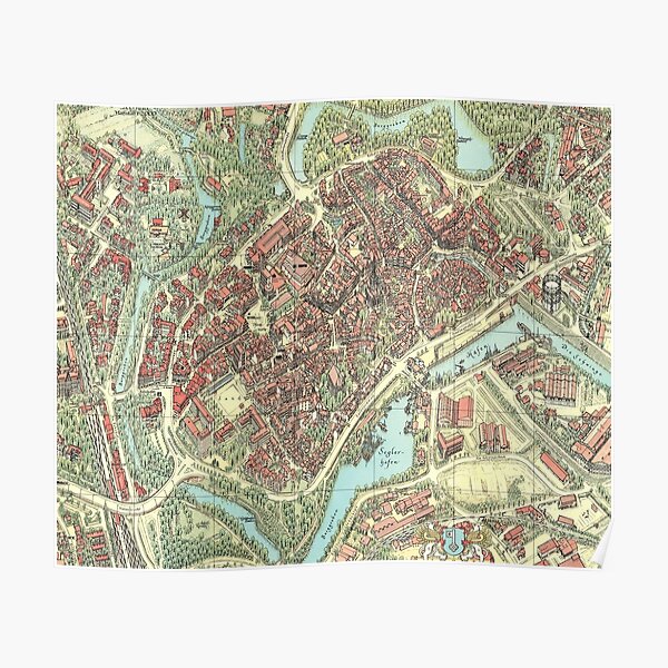"Vintage Map of Stade, Germany" Poster by gin-nek-shop | Redbubble
