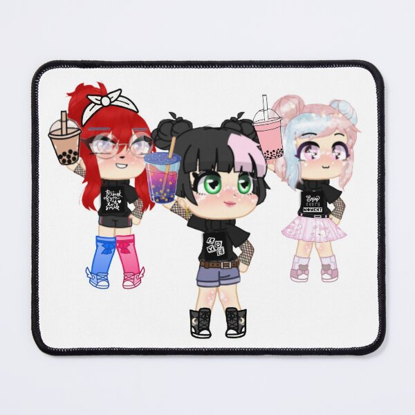 "GACHA GIRLS & BUBBLE TEAS - Cartoon" Mouse Pad for Sale by BheyVang ...