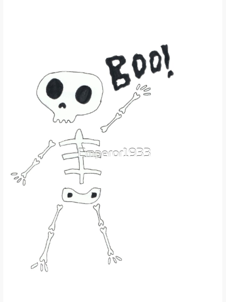 "Waving skeleton BOO" Poster for Sale by Emperor1933 | Redbubble