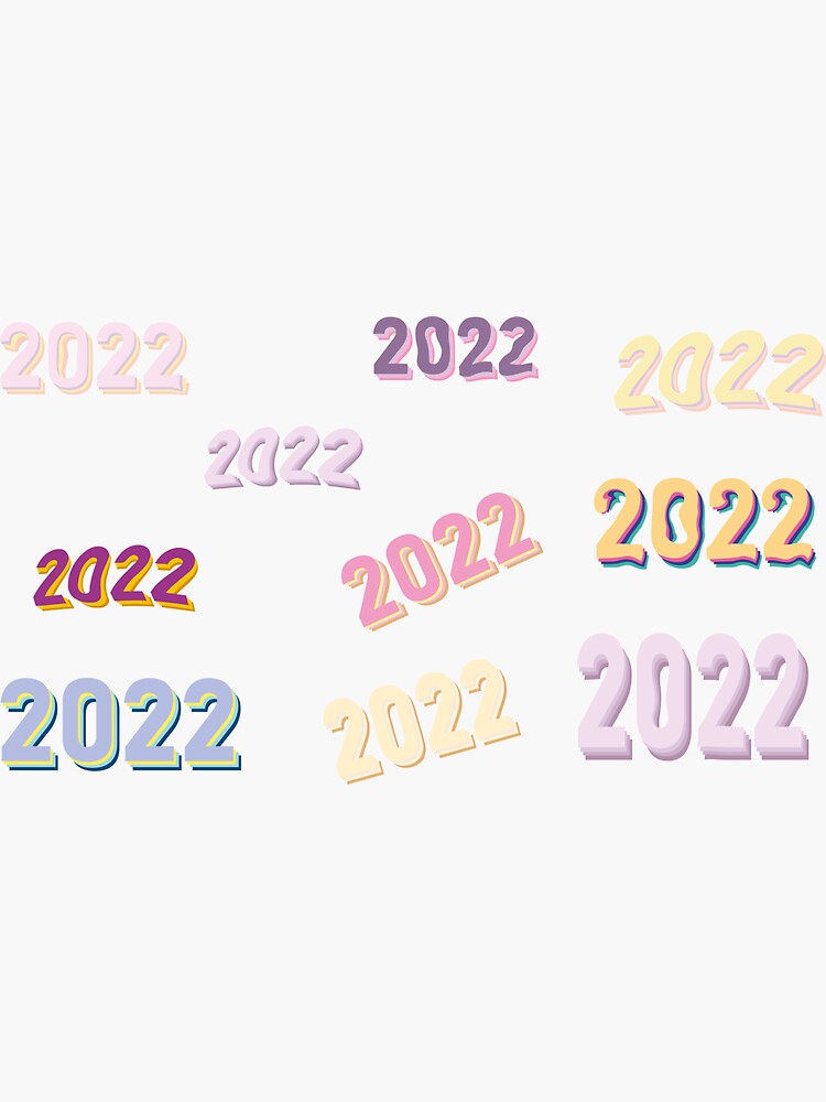 "2022 happy new year stickerpack for planners, bullet journal, diary ...