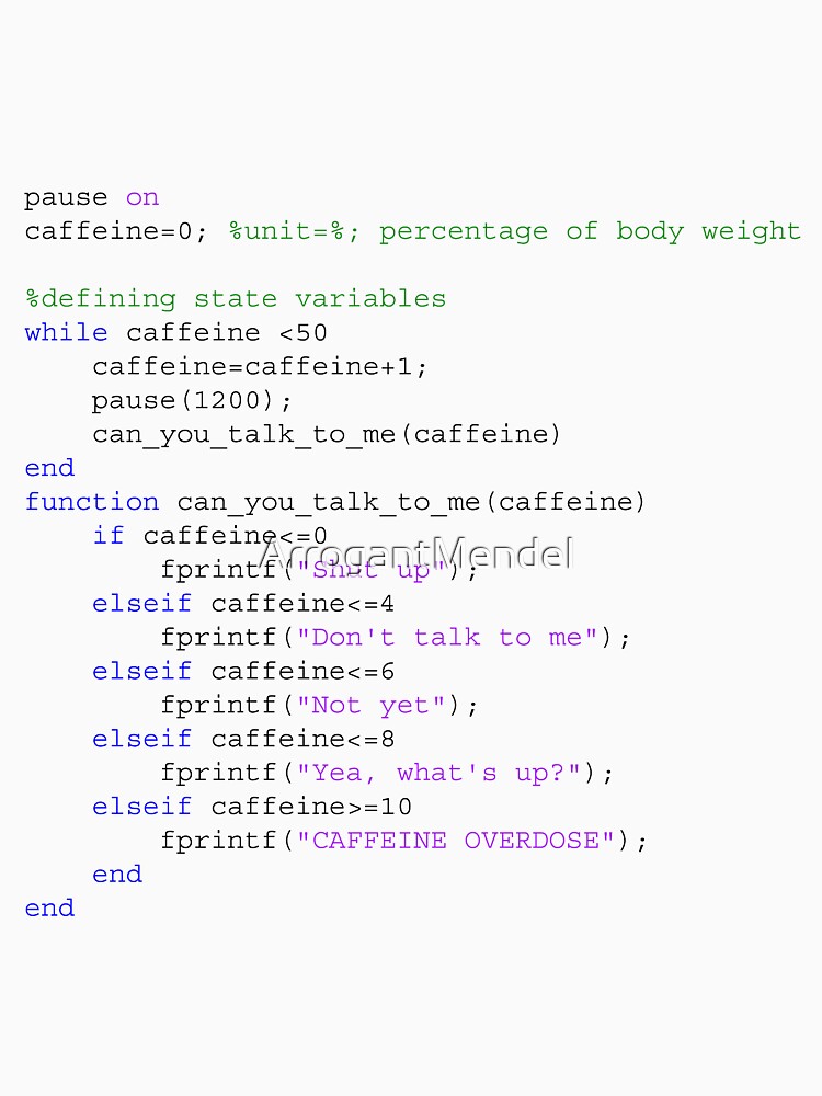 T-shirt essentiel for Sale avec l'œuvre « Café d'ingénieur Matlab » de ...