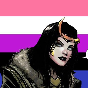 "genderfluid loki" Sticker for Sale by vivvision | Redbubble