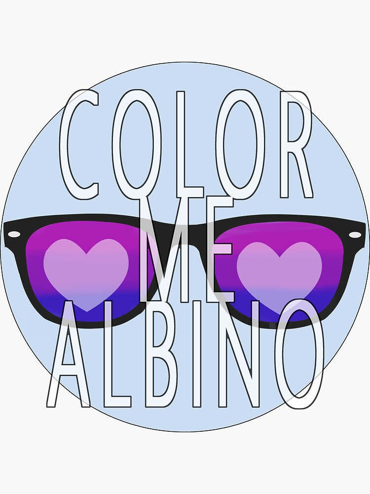 "Color Me Albino " Sticker by colormealbino | Redbubble