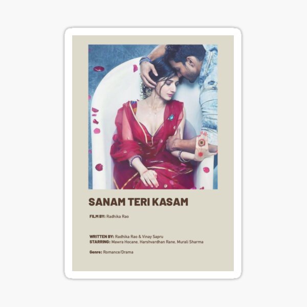 "Sanam Teri Kasam - minimalist movie poster " Sticker for Sale by ...