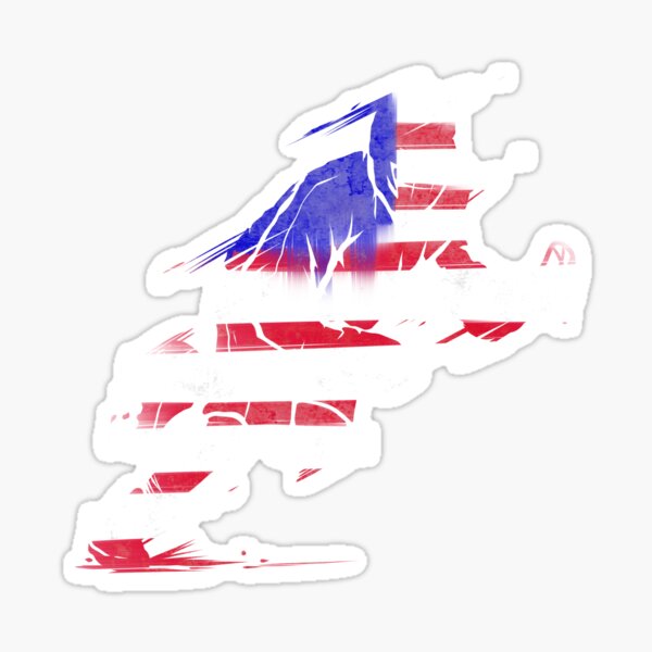 "LAX player in US Flag colours - The USA Lacrosse" Sticker for Sale by ...
