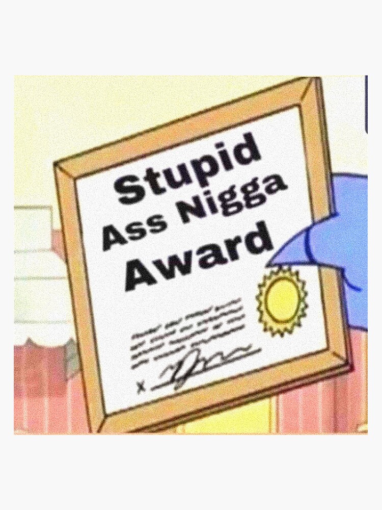 "Stupid Award" Sticker for Sale by ediseddy25 | Redbubble