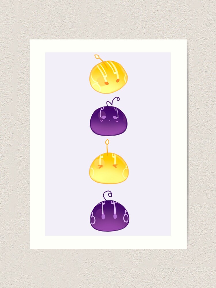 "Genshin Impact Electro Slime Mutant Electro Slime Fanart" Art Print by ...