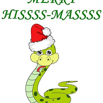 Poster for Sale mit "Merry Hissss-Massss Snake - Süße Schlange, die ...
