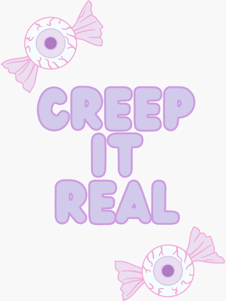 "Creep It Real Pastel" Sticker for Sale by thefinishedswan | Redbubble