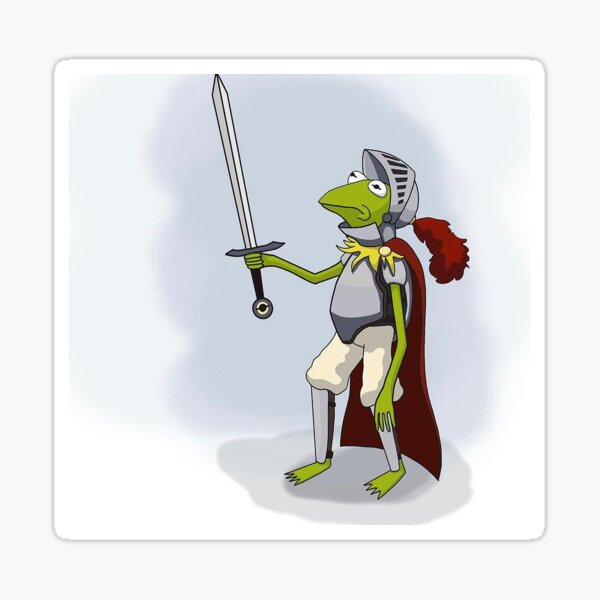 "Not Kermit the Frog as a Knight" Sticker for Sale by avid-arts | Redbubble
