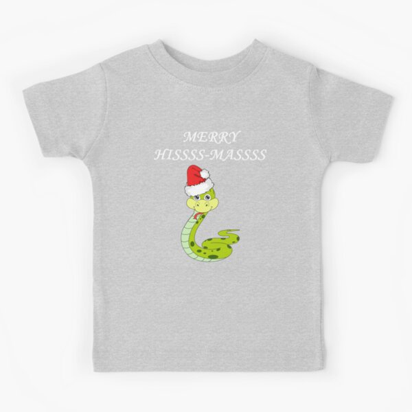 "Merry Hissss-Massss Snake - Cute Snake Wearing A Santa Hat Saying ...
