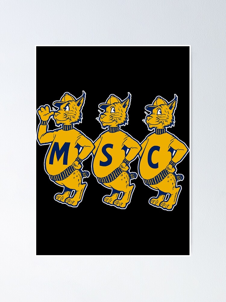 "Vintage Montana State College Bobcats Mascots Logo " Poster for Sale ...