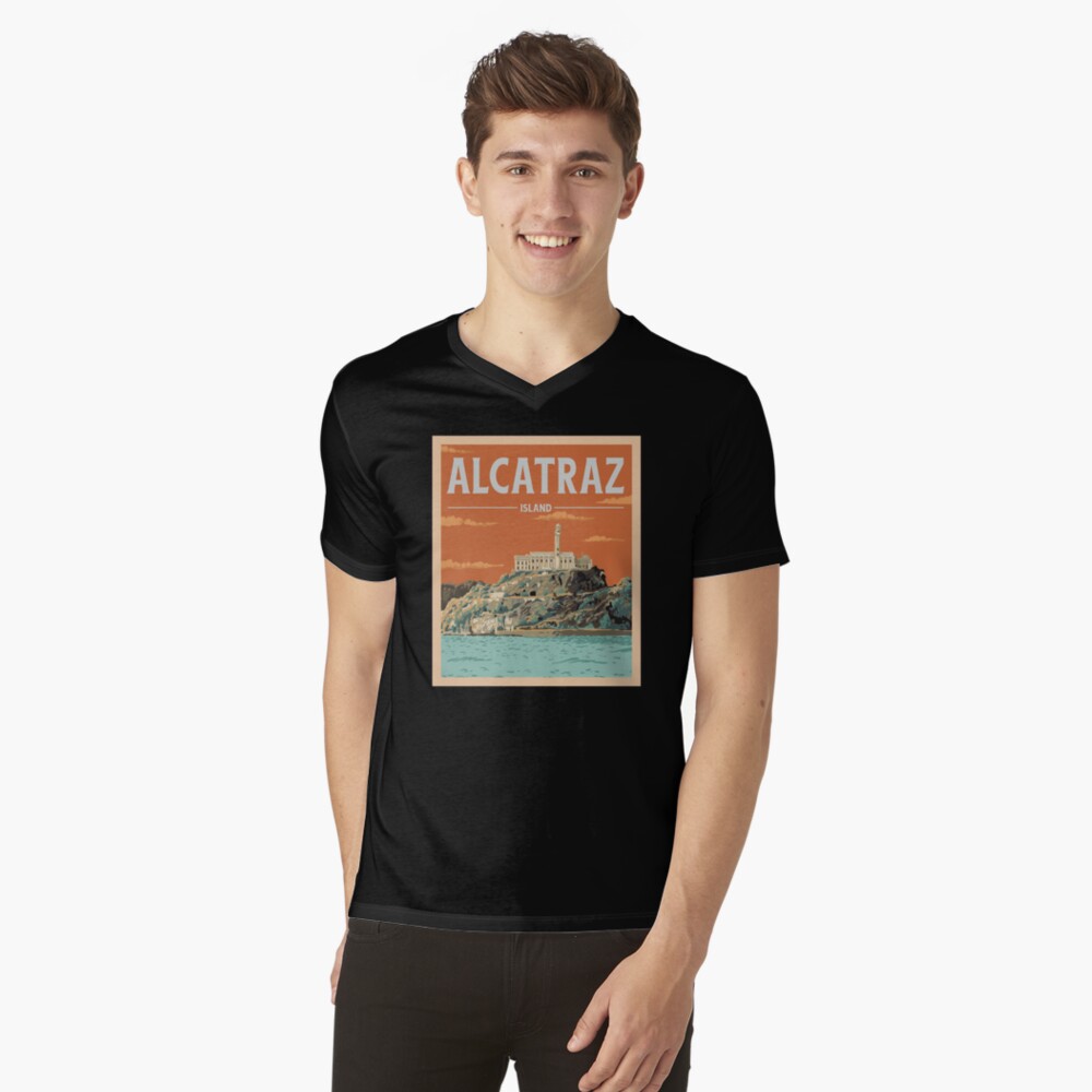 "Alcatraz Vintage Travel" Sticker for Sale by infleims | Redbubble