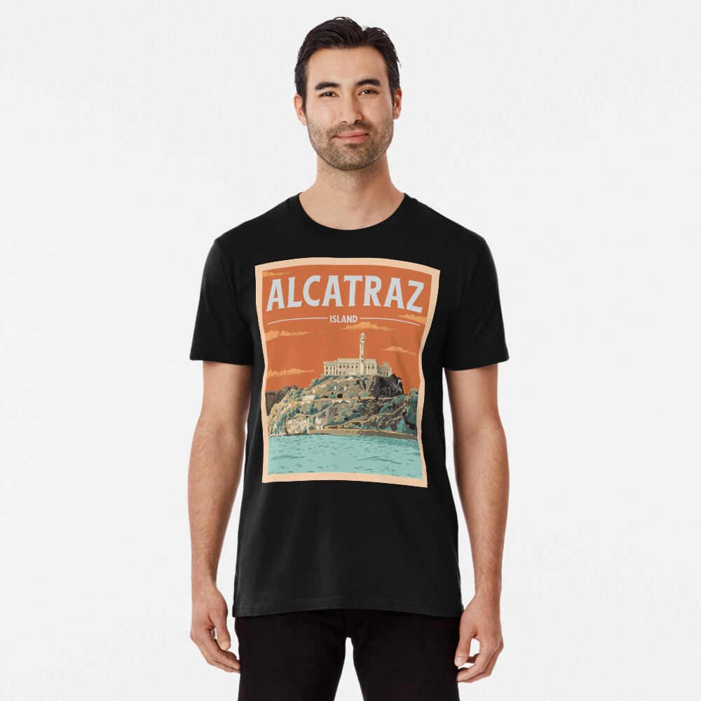 "Alcatraz Vintage Travel" Sticker for Sale by infleims | Redbubble