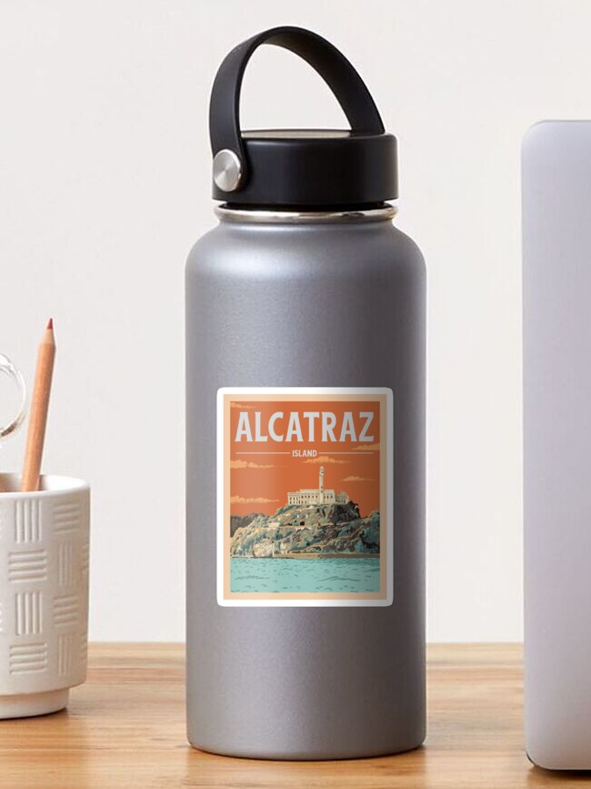 "Alcatraz Vintage Travel" Sticker for Sale by infleims | Redbubble