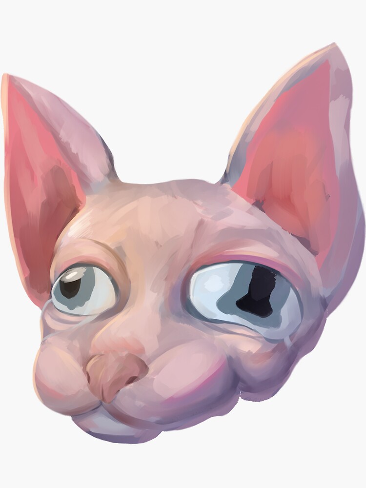 "Ugly Cat" Sticker for Sale by Krak3n-Art | Redbubble