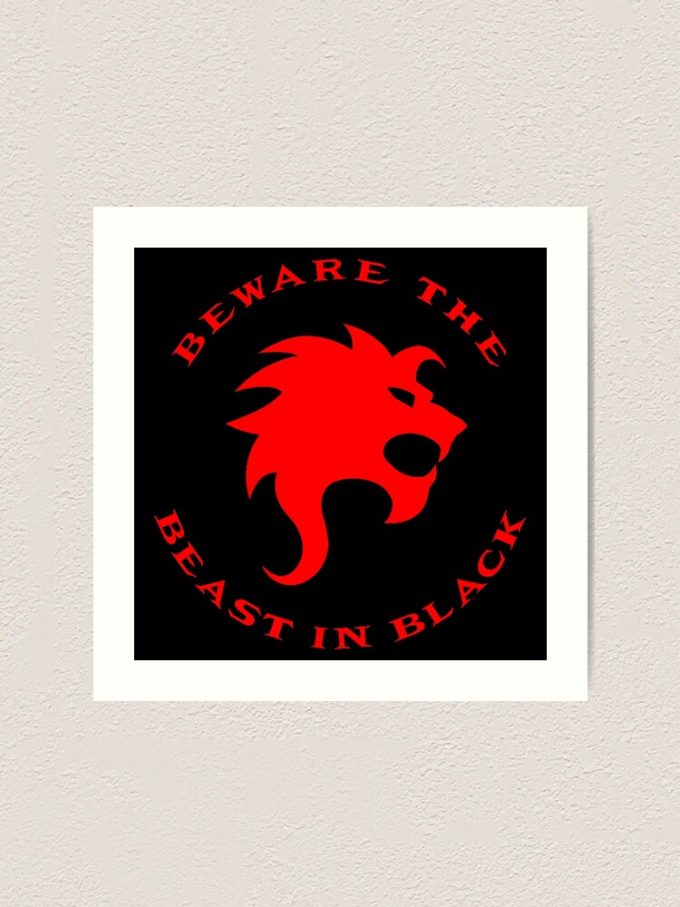 "Genres Heavy metal logo red beast in black wallpaper" Art Print for ...
