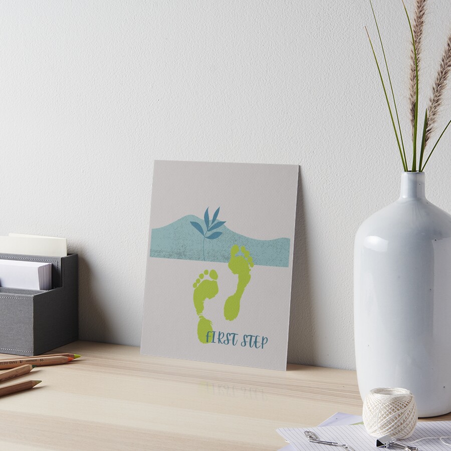 "First Step." Art Board Print by SooDesignStudio | Redbubble