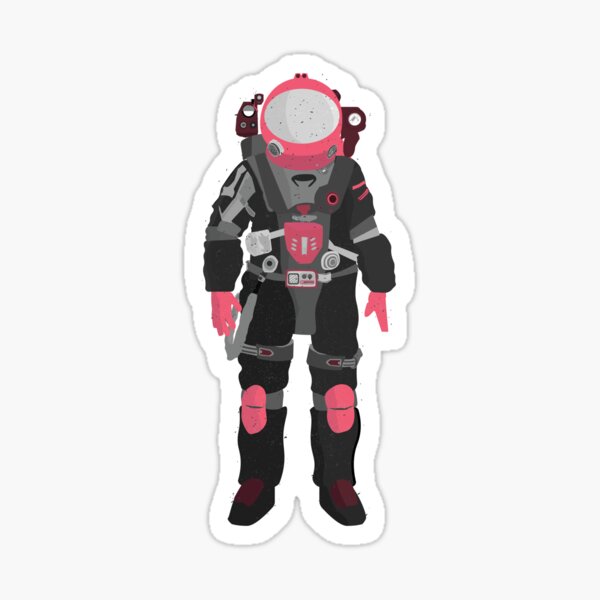 "Red Astronaut Spaceman" Sticker by kingroy | Redbubble