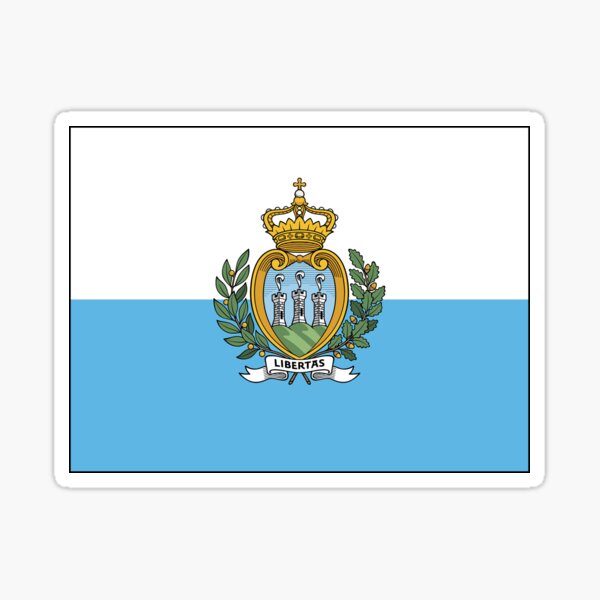 "SAN MARINO Flag Gifts, Masks, Stickers & Products" Sticker for Sale by ...